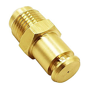 MENSI 3/8" Male Flare X 0.55" Slotted Nut Orifice Nozzle Adapter for 1lb Propane Camper Grill Convert to 20-100lbs Tank Regulator Hose 2 Packs