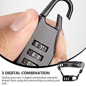 BESPORTBLE 2pcs Cable Lock Scooter Bike Bulk Beads Motorbike Chain Lock Anti- Bike Locks Bike Lock Password Lock Bike Ring Lock Motorcycle Bike Scattered Beads Accessories Steel Cable