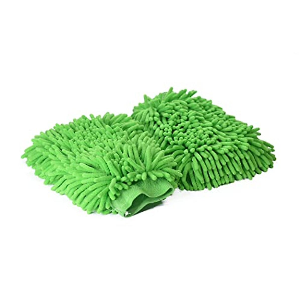 Ragnify Pack of 2 Microfiber car wash mitt Scratch Free Dual Sided Machine Washable Waterproof wash mitt for Cars, Trucks, Boats(Green)