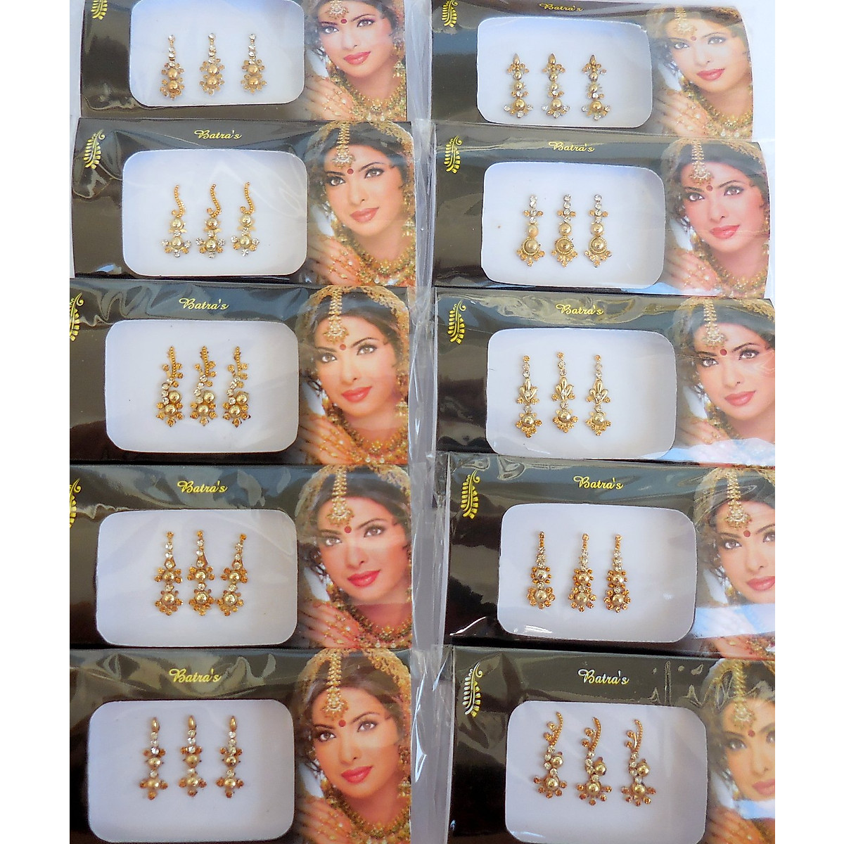 8 Bindi Pack- 24 Combo Bindi Stickers Multicolored,Silver,Gold,Black, Bindi Tattoo Bindi Jewelry