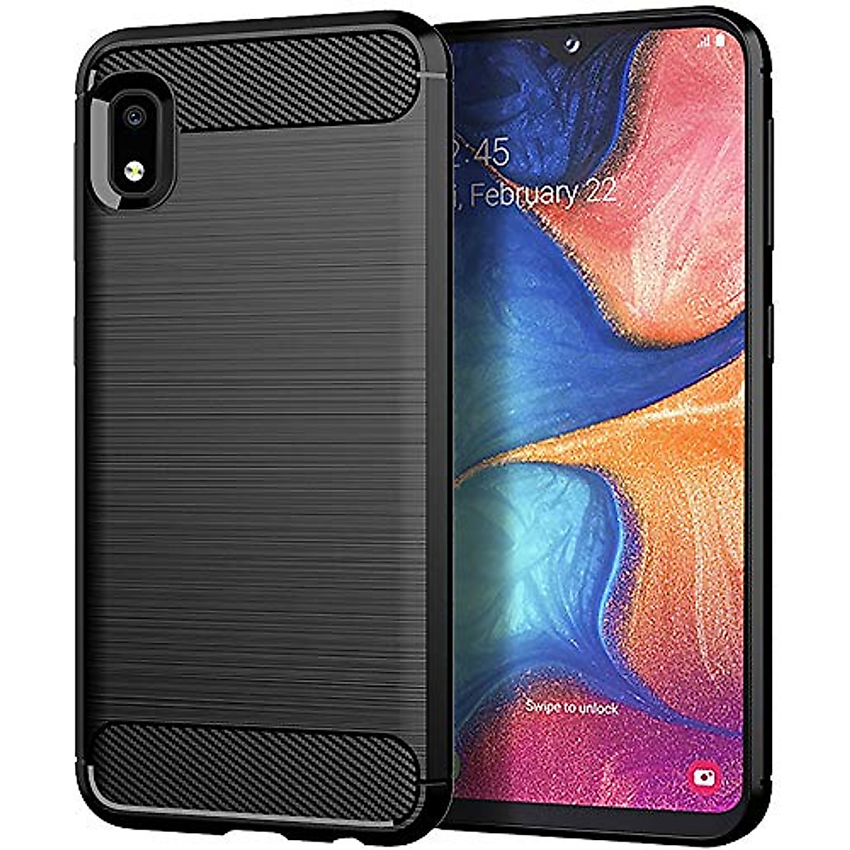 Galaxy A10E Case, Samsung A10E Case, Asmart Shock Absorption Galaxy A10E Phone Case Slim TPU Bumper Cover Soft Flexible Galaxy A10E Skin Lightweight Protective Case for Samsung Galaxy A10E, Black