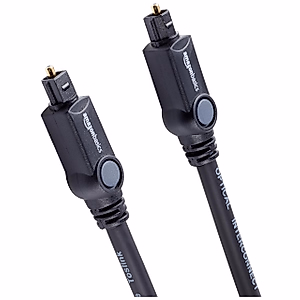 Amazon Basics Digital Optical Audio Toslink Cable for Sound Bar, TV - 3.3 Feet (1 Meter)
