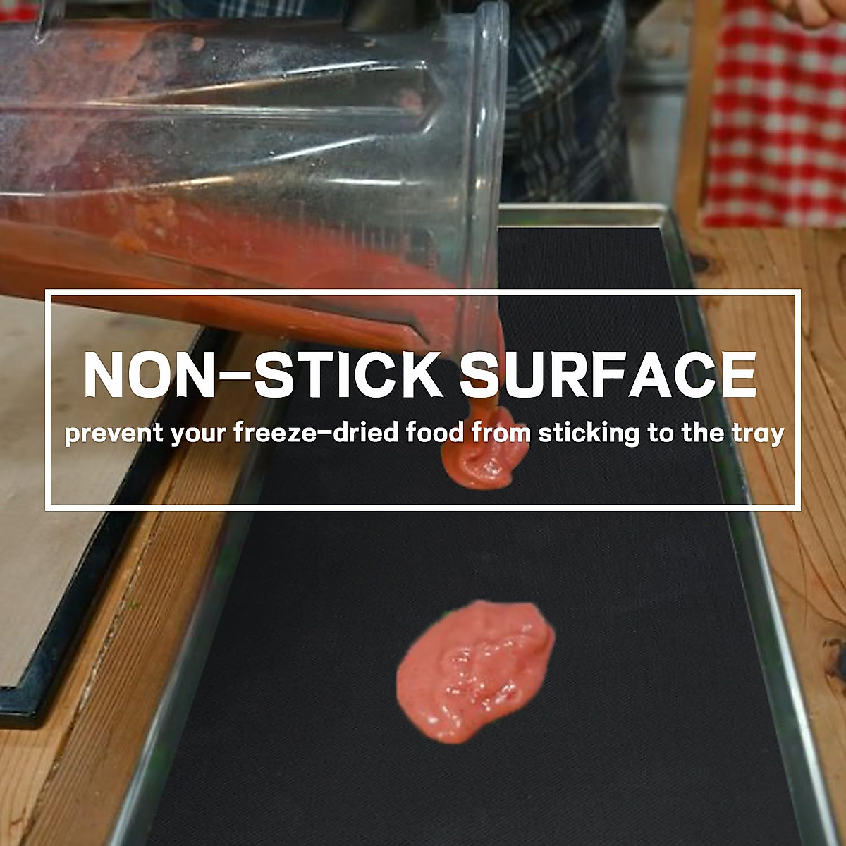 Perditan Tray Mats Set for Harvest Right Freeze Dryer Accessories (L - Large) 6 Pack, Non-Stick, Washable - Teflon Mats Compatible with Harvest Right Freeze Dryer Trays