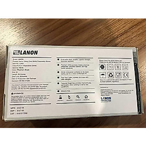 LANON 6-mil Black Nitrile Disposable Gloves, Food-Safe, Powder-Free, Heavy-Duty, Textured Fingertips, Latex-Free, XL