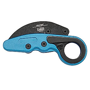 CRKT Provoke Blue Metallic: Morphing Karambit, Plain Edge Blade, Kinematic, Grivory, Low Profile Pocket Clip, 4041B