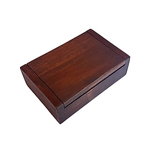 Wooden Box Bamboo With Elephant Nickle Keepsake Jewelry Trinket Box Storage Organizer Trinket Storage Keepsake Jewelry