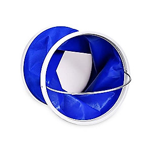 Dxyufazhe Oxford Waterproof Cloth Folding Bucket, Multifunctional Outdoor wash Tool, Great for Car Wash, Hike&Garden (9L, Blue)