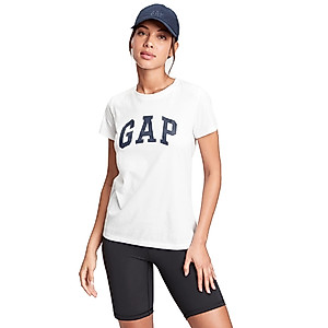 GAP Womens Classic Logo Tee T-Shirt, White, X-Large US