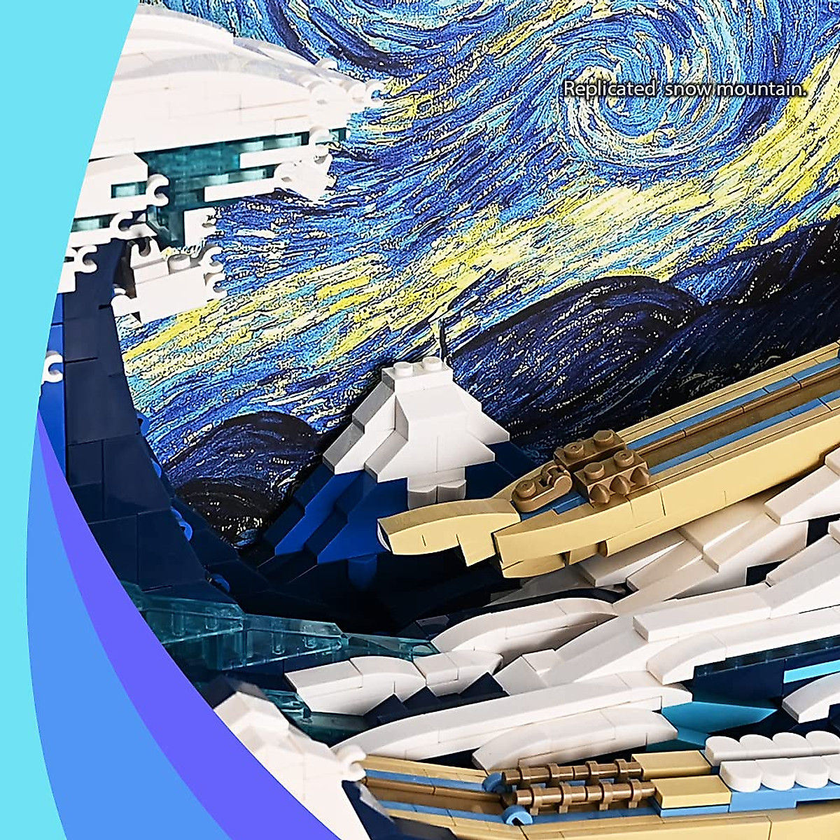 Nifeliz Home The Great Wave Building Block Set. Assembly Construction Toy, Display for Home. Educational DIY Building Block Assembly Construction Toy, Gift for Adults and Teens, New 2023(1830 Pcs)