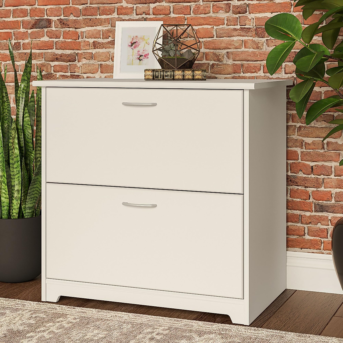 Bush Furniture Cabot 2 Drawer Lateral File Cabinet, White
