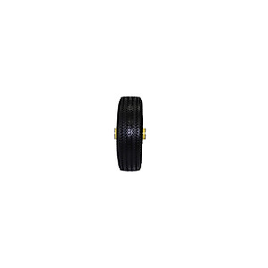 (Set of 2) 4.10/3.50-4 (10") Flat Free Tires and Wheels/Sawtooth tread, 4-1/4" Hub with 3/4" bore. Compatible with Toro 105-3471, Time Cutter Z, and John Deere