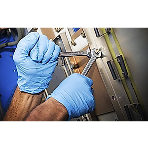 Adenna EPW446 Empower 8 mil Powder-Free Nitrile Exam Gloves, Medical Grade, Blue, Large, Box of 100