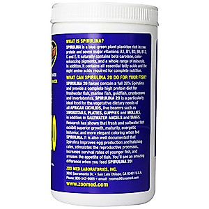 Zoo Med Spirulina 20 Flake Fish Food, 4-Ounce (3 Pack)