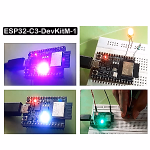 Geekstory ESP32-C3-DevKitM-1 Development Board ESP32-C3FN4 Core, ESP32-C3-MINI-1 WiFi+BT LE Module with 4 MB External SPI Flash