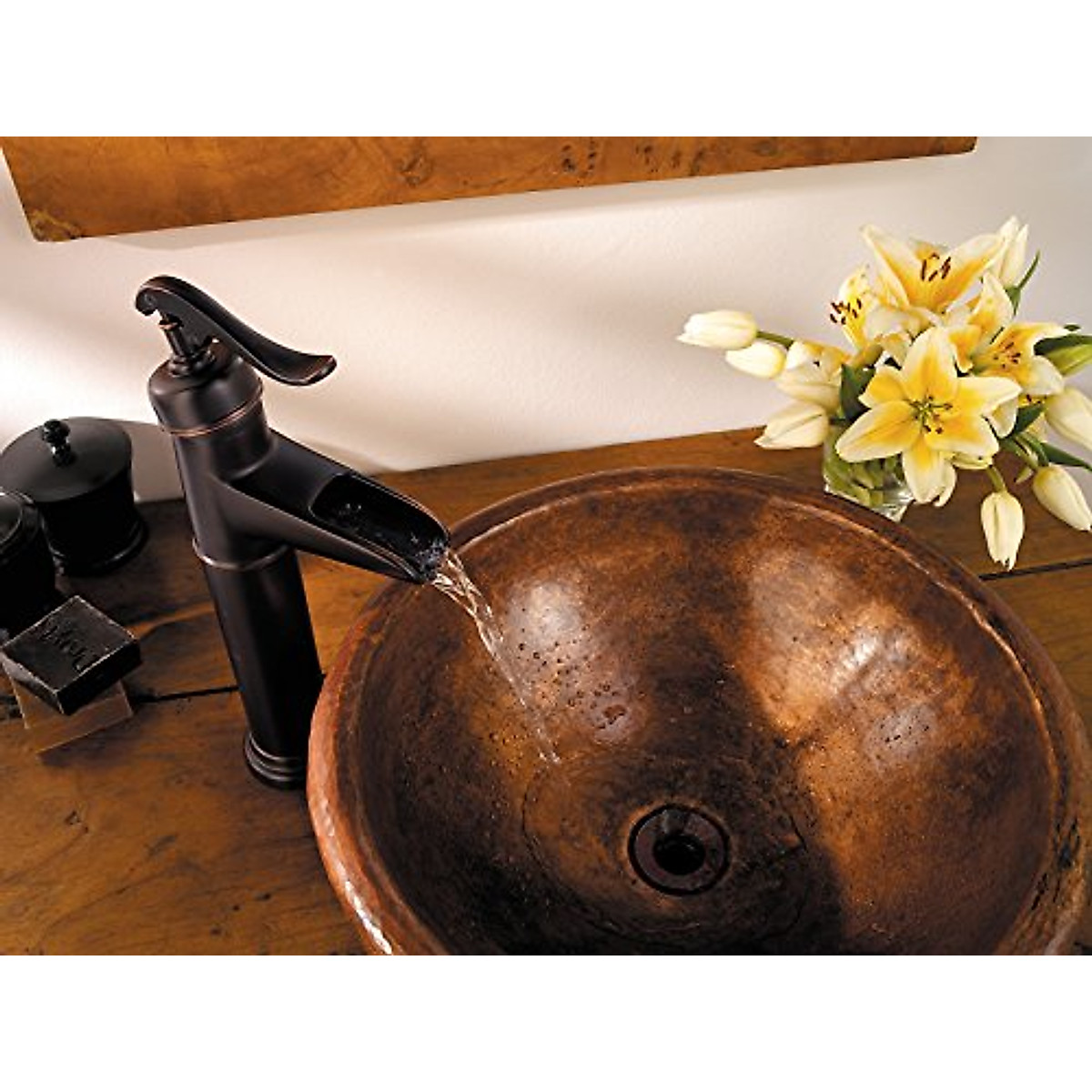 Pfister LFM40YP0Y LF-M40-YP0Y Ashfield Single Control Vessel Bathroom Faucet in Tuscan Bronze, 1.2gpm