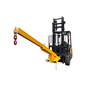 BREVELTION 6600LB Forklift Mobile Crane, Lifting Forklift Extension Attachments Jib Boom Crane, W/Telescopic Boom 63"-98", for Forklift Towing Handling
