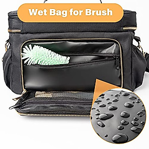 EliteMom Breast Pump Tote Bag (Patent Pending) - Stylish Pumping Bag Compatible with Spectra S1 S2 Gold, Medela, and More with Cooler for Working Moms