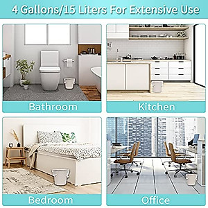 Small Trash Bags Handle Garbage Bags 300 Counts 4 Gallon Trash Can Liner For Home Office Kitchen Bathroom Plastic Bins Trash Recycling 15 Liters Bags