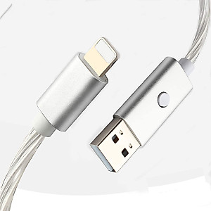 momen LED iPhone Charger Cable, 3 Pack 6FT Lighting Cables with Data Sync Fast Charging Cord Compatible 13/12/11/XS Max/XS/XR/X/8/7/Plus/SE/Pad,Phone Charger Cord Blue & Red & Green