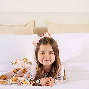 Mud Pie baby girls Girls' Set, Pink, Mud Pie Milk and Cookies Pajama Set Pink 4 Toddler, Pink, 4T US