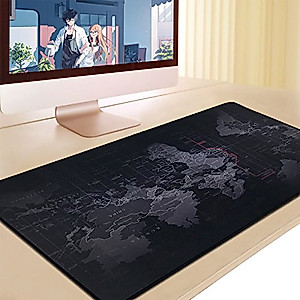 Large Gaming Mouse Map Pad with Nonslip Base-31.5x11.8x0.15 Inch|Extended XXL Size, Heavy|Thick, Comfy, Foldable Mat for Desktop, Laptop, Keyboard& More|Enjoy Precise & Smooth Operating Experience