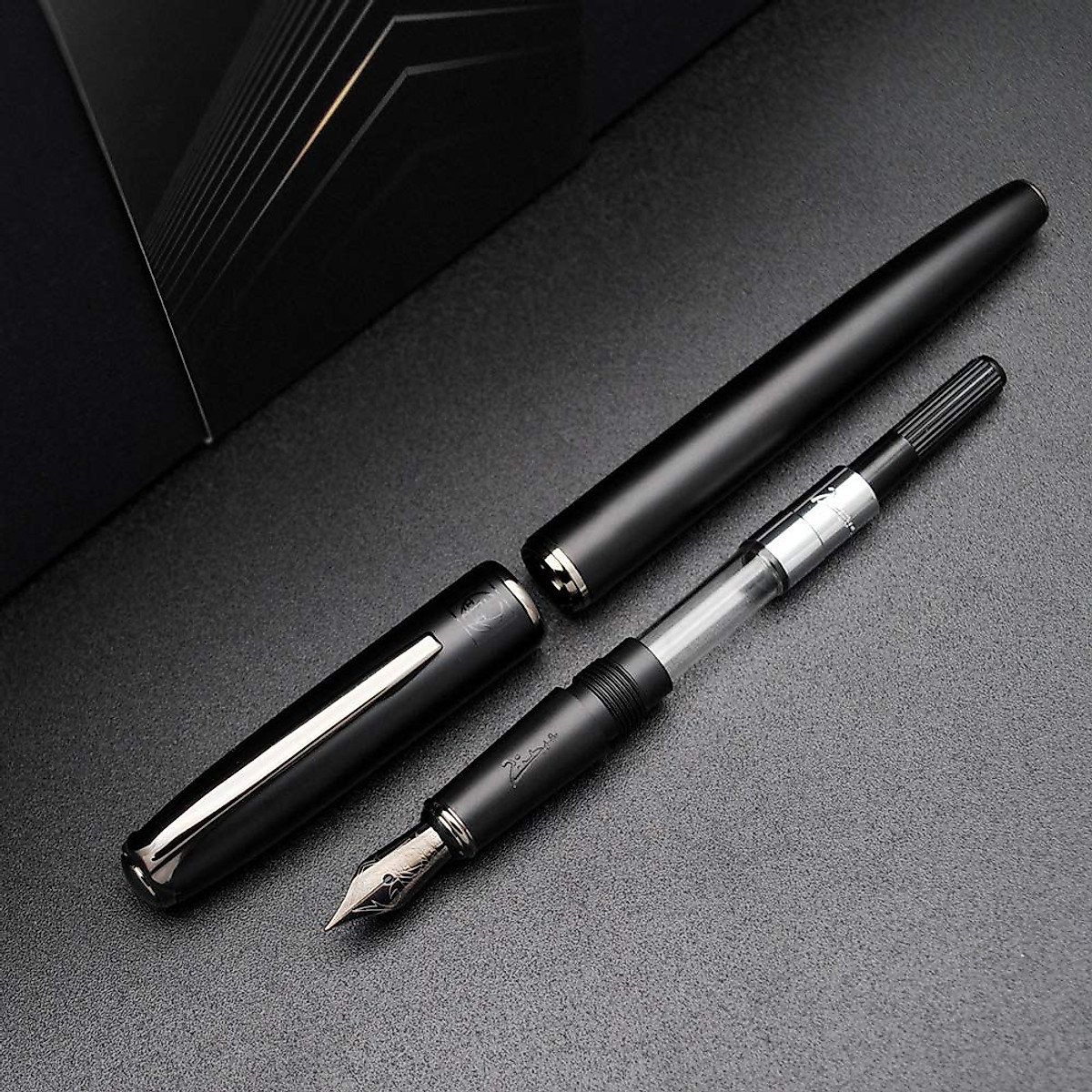 czxwyst Picasso 916 Malage Fountain Pen Original Box New Version (Sunset Gray, Extra Fine Nib 0.38mm)