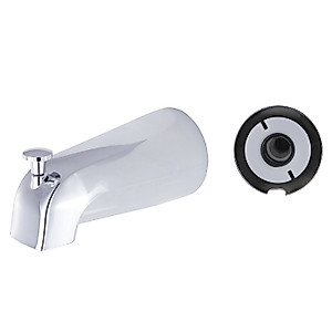 Kingston Brass K1213A1 Showers Cape Headed Zinc Tub Diverter, 4-11/16" in Spout Reach, Polished Chrome