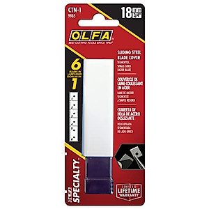 OLFA Snap-Off Carton Cutter (CTN-1) - Heavy Duty Small Pocket Sized Retractable Box Cutter w/Snap-Off Blade for Boxes, Packaging, Paper, Cardboard, Film, Replacement Blades: OLFA CTB-5 Blades