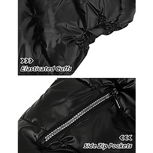 Happy Cherry Kids Down Jacket Hooded Vest Winter Jacket for Boys Hoodies Padded Jackets Girls Outwear Coat Black 6Y