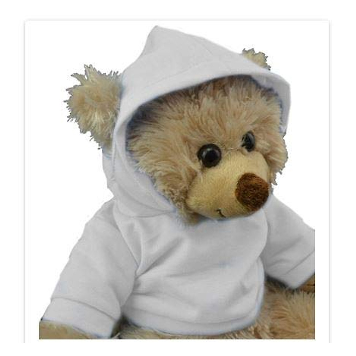 White Hoodie Tee Teddy Bear Clothes Fits Most 14"-18" Build-a-Bear and Make Your Own Stuffed Animals