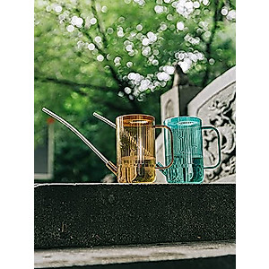 COTREPY Watering can, Long Nozzle, Watering Indoor Garden Plants, Modern Large Watering Globes, 1L (42.3fl Oz, 0.26 Gal), Suitable for Plants, Flowers, Bonsai, Gardens and Micro Landscapes(Green)