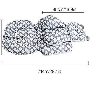 Infant Car Seat Insert, G-Tree Cotton Baby Stroller Liner Head and Body Support Pillow, Infant Seat Pad Carseat Neck Support Cushion for Toddler (Cloud)