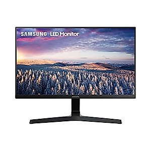 SAMSUNG 24" SR35 Series FHD 1080p Computer Monitor, 75Hz, IPS Panel, HDMI, VGA (D-Sub), VESA Compatible, 3-Sided Border-Less LS24R356FZNXZA, Black
