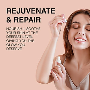 Rejuvenating Glycolic Acid Face Serum - Hyaluronic Acid, Vitamin C and Aloe Vera Helps Exfoliate and Minimize Pores, Reduce Acne, Breakouts, and Appearance of Aging and Scars - 2 Fl Oz