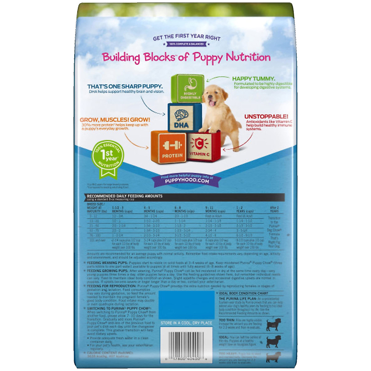 Purina Puppy Chow Complete Nutrition Formula Dry Dog Food 4.4 lbs (Pack of 6)