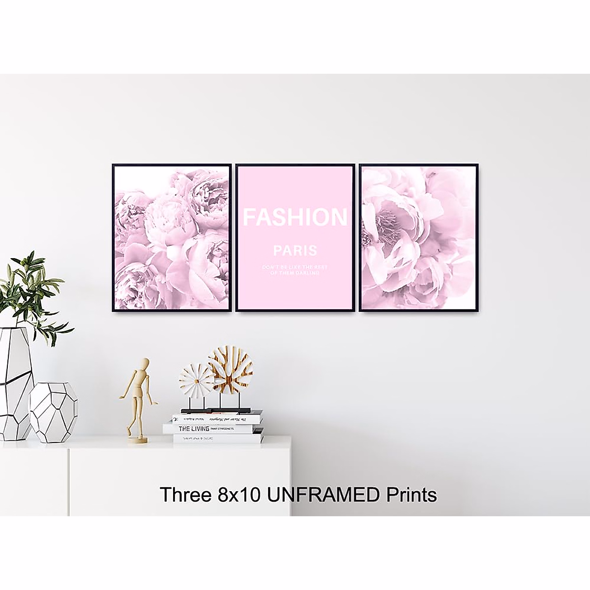 Fashion Wall Art & Decor - Glam Luxury Fashion design Poster - Haute couture - Inspiration Motivation Positive Quotes Wall Decor - Shabby chic Wall Art - Gift for Woman, Girl, Teens, Fashionista