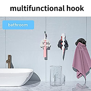 16 Pcs Silicone Toothbrush Hooks,Multi-Function Hook Waterproof self Adhesive Plug Holder Reusable,Razor Holder for Shower Key Holder for Wall, for Bathroom Kitchen Living Room Office