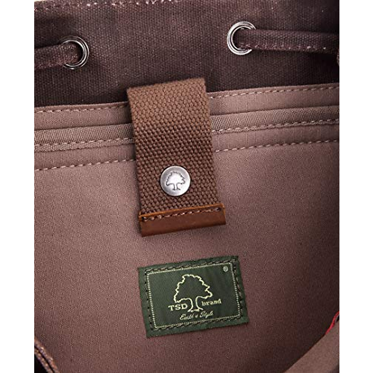 TSD Brand Stone Creek Waxed Canvas Backpack (Brown)