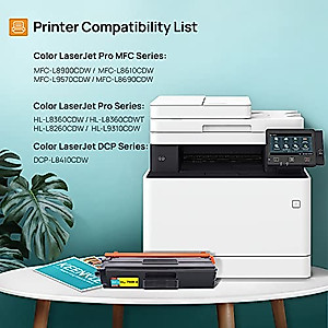 TN436 TN 436 Toner Replacement for Brother TN436 TN433 TN436BK TN436C TN436Y TN436M 4-Color Super High Yield Toner Cartridge Set use with MFC-L8900CDW HL-L8360CDW HL-L8260CDW MFC-L8610CDW MFC-L9570CDW