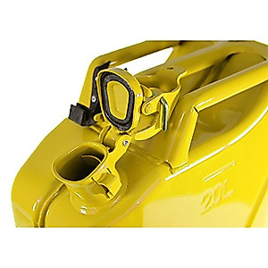 Wavian USA JC0020YVS Authentic NATO Jerry Fuel Can and Spout System Yellow (20 Litre)
