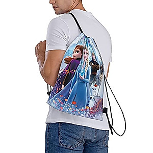 UWNXPIW Anime Drawstring Backpack Gym Yoga Travel String Bag Sport Sack for Women Men Adult