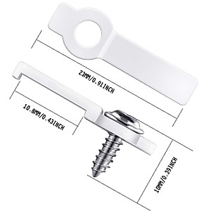 Mudder 300 Pieces LED Mounting Clips LED Bracket Strip LED Light Strip Mounting Clips, One Side Fixing Clips with 300 Pieces Screws for Fixing 10 mm Wide 3528/5050 LED Light Strip