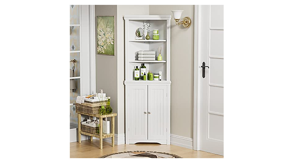 YESHOMY Corner Cabinet Shelves – Space-Saving Storage Solution