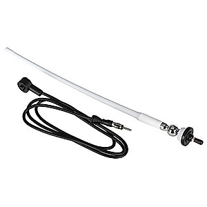 Enrock 20W White Flexible Rubber Mast Long Range Marine Boat Yacht AM/FM Radio Antenna