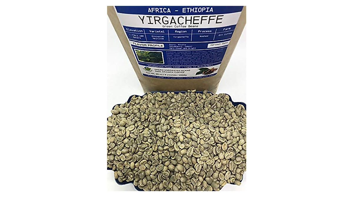Ethiopia Yirgacheffe Green Coffee Beans – 5 Pounds