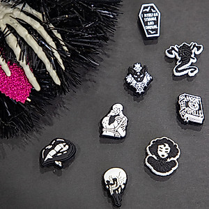 Pterosauria Goth Shoe Charms 21 PCS Adults Teens Girls Boys Decoration Party Gifts Accessories Charms (Goth)