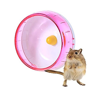 MGWYE Hamster Wheel Non-Slip Silent Running Exercise Wheel Toys for Gerbil Chinchilla Small Pet Cage Accessories (Color : Pink)