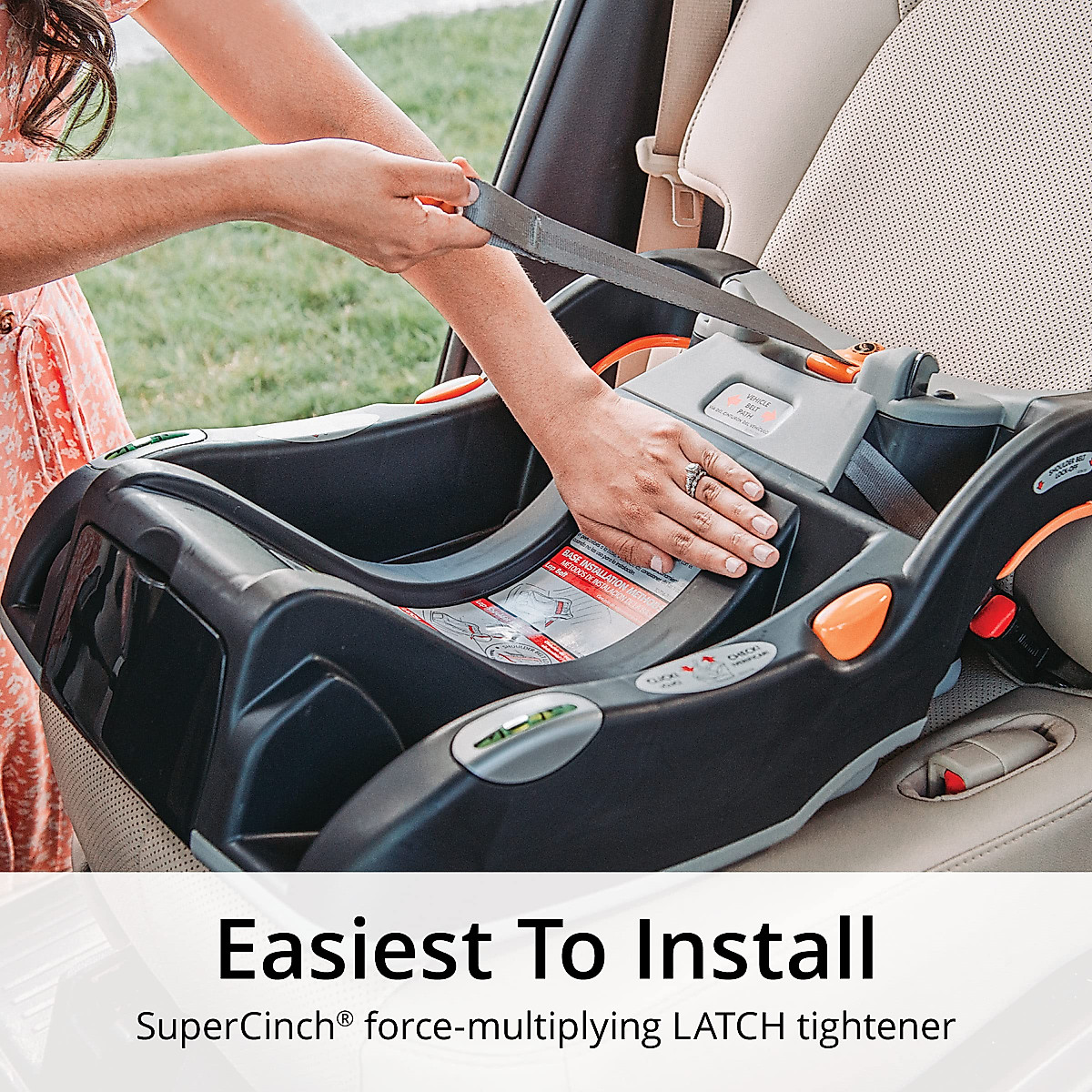 Chicco KeyFit 30 ClearTex Infant Car Seat and Base, Rear-Facing Seat for Infants 4-30 lbs, Includes Head and Body Support, Compatible with Chicco Strollers, Baby Travel Gear | Slate/Grey