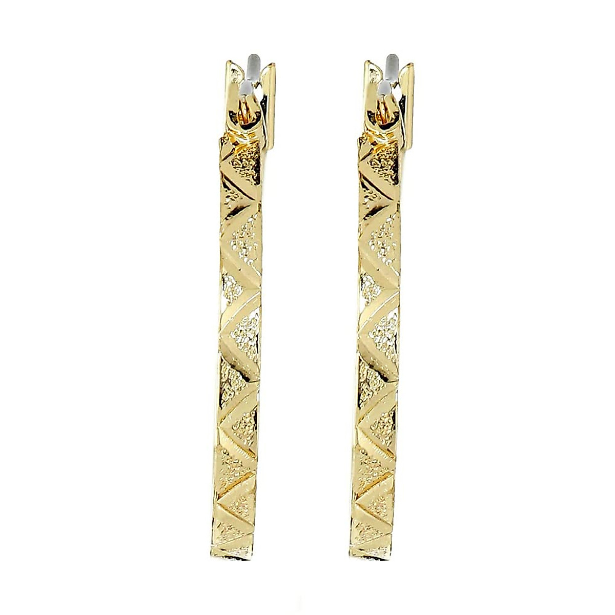 Anne Klein Gold Tone Leaf Hoop Base Earrings