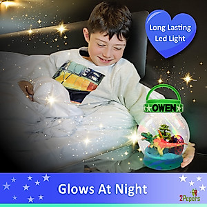 2Pepers DIY Light Up Dinosaur Nightlight Arts and Crafts for Kids, Best Birthday Gifts for Boys & Girls Ages 3 4 5 6 7 8 Years Old, Fun Stem Kit for Kids